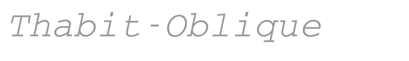 Thabit-Oblique Font | wfonts.com - download free