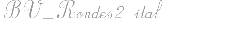 BV_Rondes2 ital Font | wfonts.com - download free