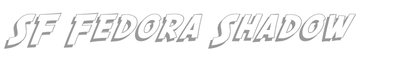 SF Fedora Shadow Font | wfonts.com - download free