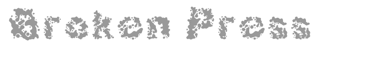 Broken Press Font | wfonts.com - download free