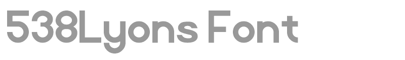 538Lyons Font Font | wfonts.com - download free