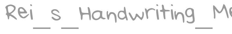 Rei's Handwriting Font | wfonts.com - download free
