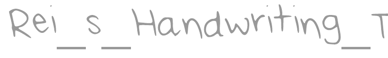 Rei's Handwriting Font | wfonts.com - download free