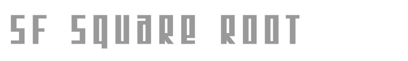 SF Square Root Font | wfonts.com - download free