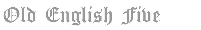 Old English Five Font | wfonts.com - download free