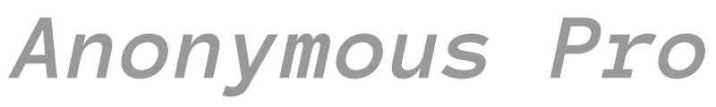 Anonymous Pro Font | wfonts.com - download free