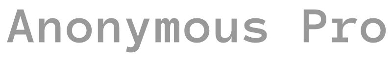 Anonymous Pro Font | wfonts.com - download free