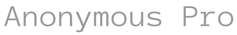 Anonymous Pro Font | wfonts.com - download free