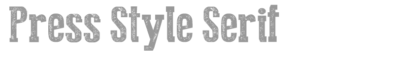 Press Style Serif Font | wfonts.com - download free