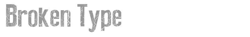 Broken Type Font | wfonts.com - download free