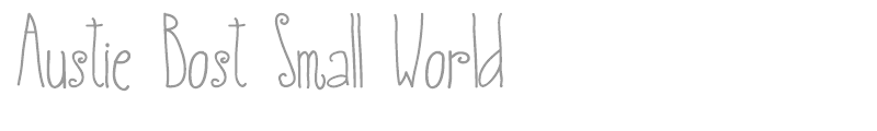 Download Free Font Austie Bost Small World
