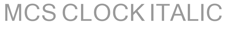 MCS CLOCK ITALIC Font | wfonts.com - download free