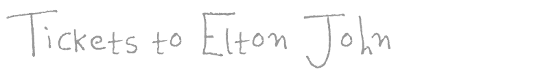 Tickets To Elton John Font | wfonts.com - download free