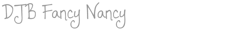 DJB Fancy Nancy Font | wfonts.com - download free
