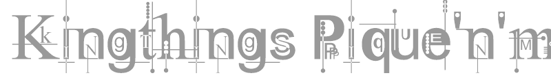 Kingthings Pique'n'meex Font | wfonts.com - download free