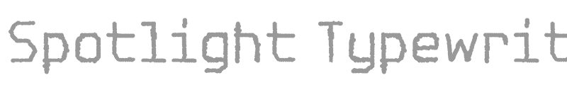 Spotlight Typewriter Font | wfonts.com - download free