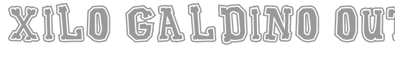 Xilo Galdino Outline Font | wfonts.com - download free