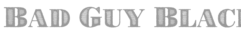Bad Guy Black Font | wfonts.com - download free