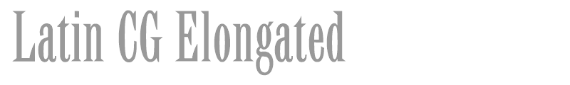 Latin CG Elongated Font | wfonts.com - download free