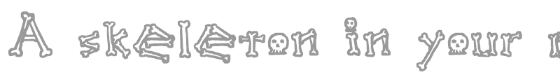 A skeleton in your closet Font | wfonts.com - download free