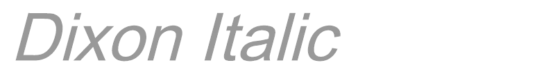Dixon Italic Font | wfonts.com - download free