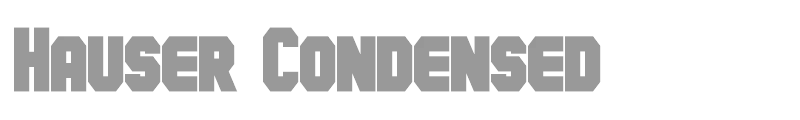 Hauser Font | wfonts.com - download free