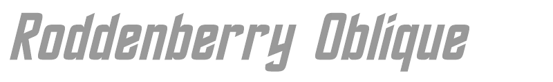Roddenberry Oblique Font | wfonts.com - download free