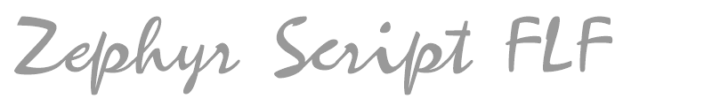 Zephyr Script FLF Font | wfonts.com - download free