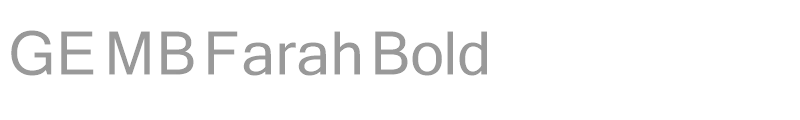 GE MB Farah Bold Font | wfonts.com - download free