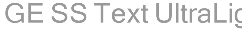 GE SS Text UltraLight Font | wfonts.com - download free