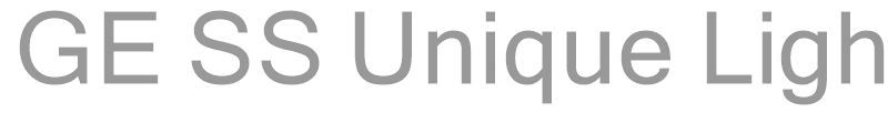 GE SS Unique Light Font | wfonts.com - download free