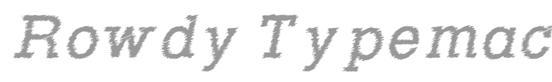 Rowdy Typemachine Font | wfonts.com - download free