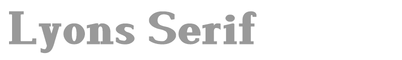 Lyons Serif Font | wfonts.com - download free