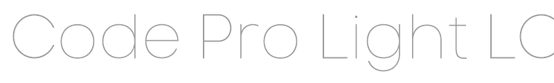 Code Pro Light LC Font | wfonts.com - download free