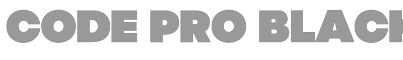 Code Pro Black Font | wfonts.com - download free
