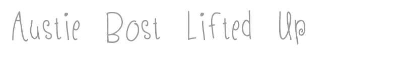 Austie Bost Lifted Up Font | wfonts.com - download free