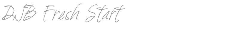 DJB Fresh Start Font | wfonts.com - download free