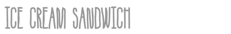 Ice Cream Sandwich Font | wfonts.com - download free