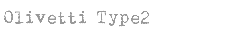 Olivetti Type 2 Font | wfonts.com - download free