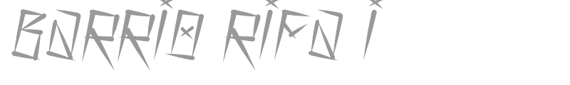 Barrio Rifa Font | wfonts.com - download free