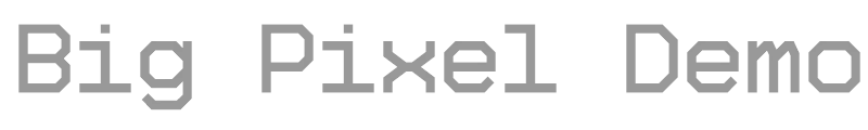 Big Pixel Font | wfonts.com - download free