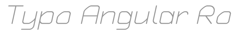 Typo Angular Rounded Font | wfonts.com - download free