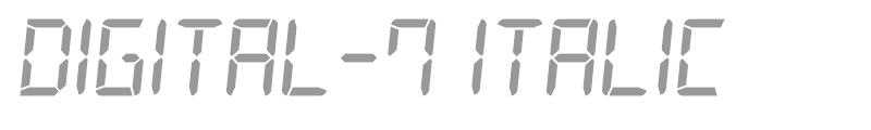 Digital 7 Font | wfonts.com - download free