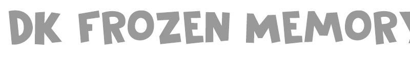 DK Frozen Memory Font | wfonts.com - download free