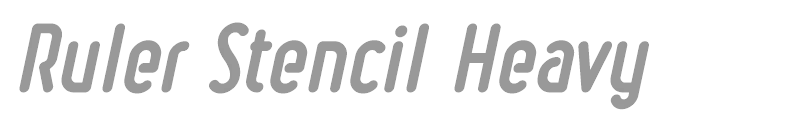 Ruler Stencil Font | wfonts.com - download free
