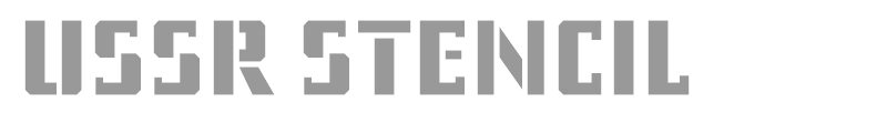 USSR Stencil Font | wfonts.com - download free