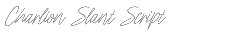 Charlion Slant Script Font | wfonts.com - download free