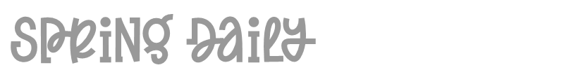 Spring Daily Font | wfonts.com - download free
