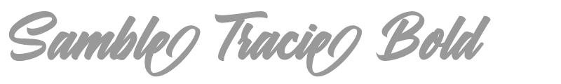 Samble Tracie Font | wfonts.com - download free