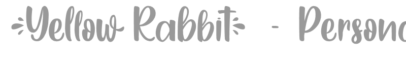 Yellow Rabbit Font | wfonts.com - download free